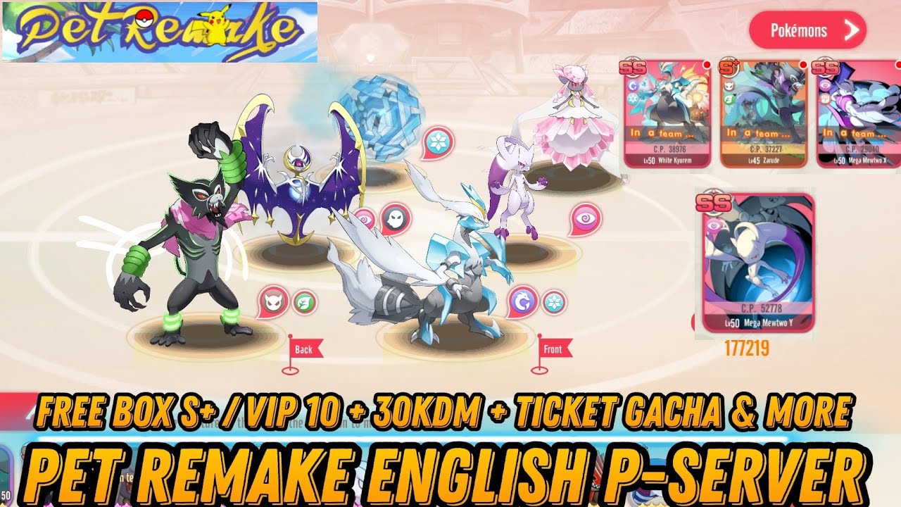 Pet Remake - Pocket Incoming English - Free VIP 10 + Box S+ Hero , Ticket Gacha + 30K DM & More ...