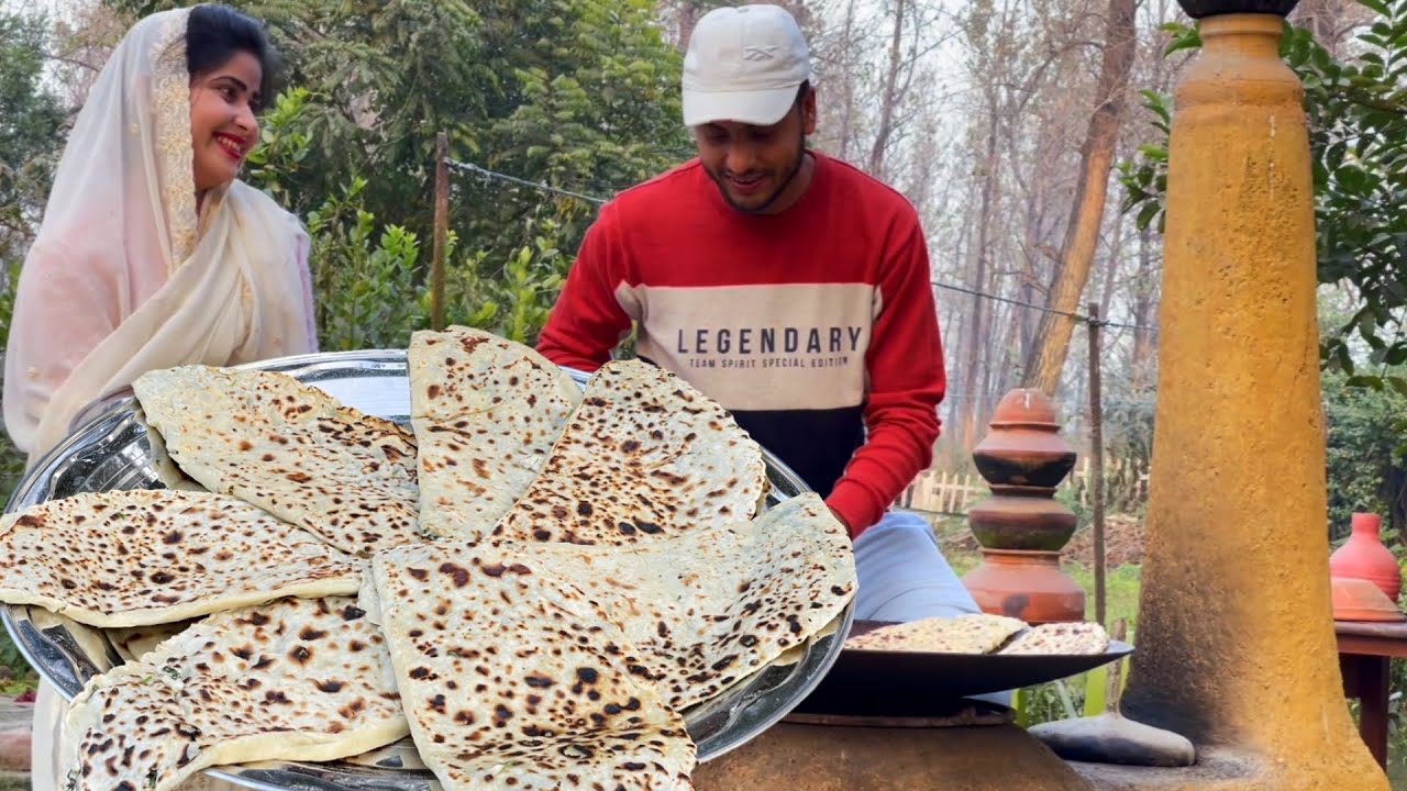 Traditional Qutab Recipe I Healthy Village breakfast with Mustard ...