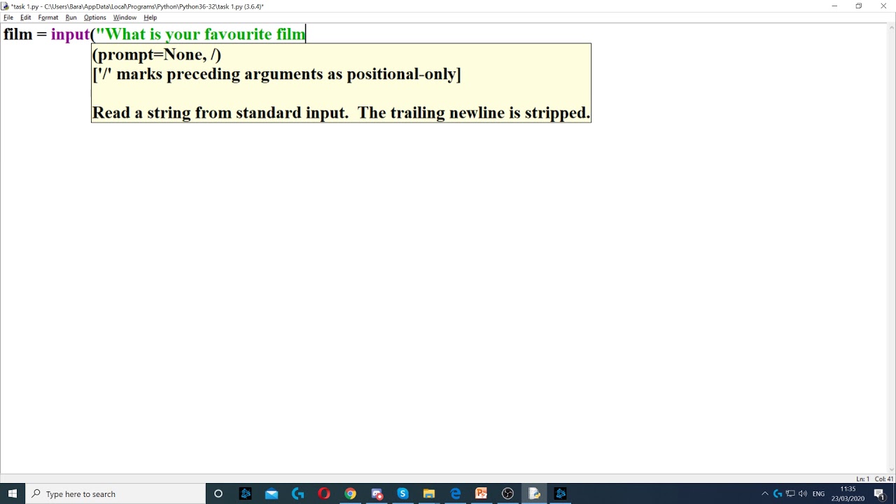 Task 4 - Input function - YouTube