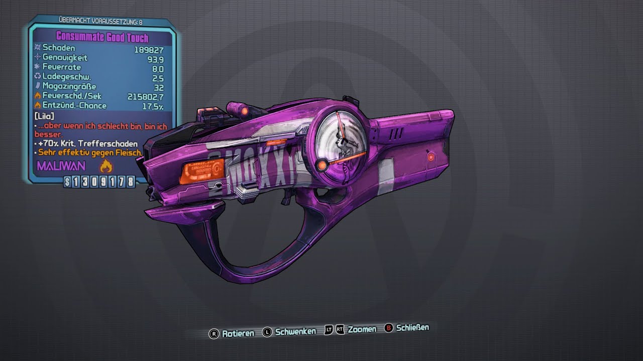 Borderlands 2 - Maliwan SMGs: Good Touch - YouTube