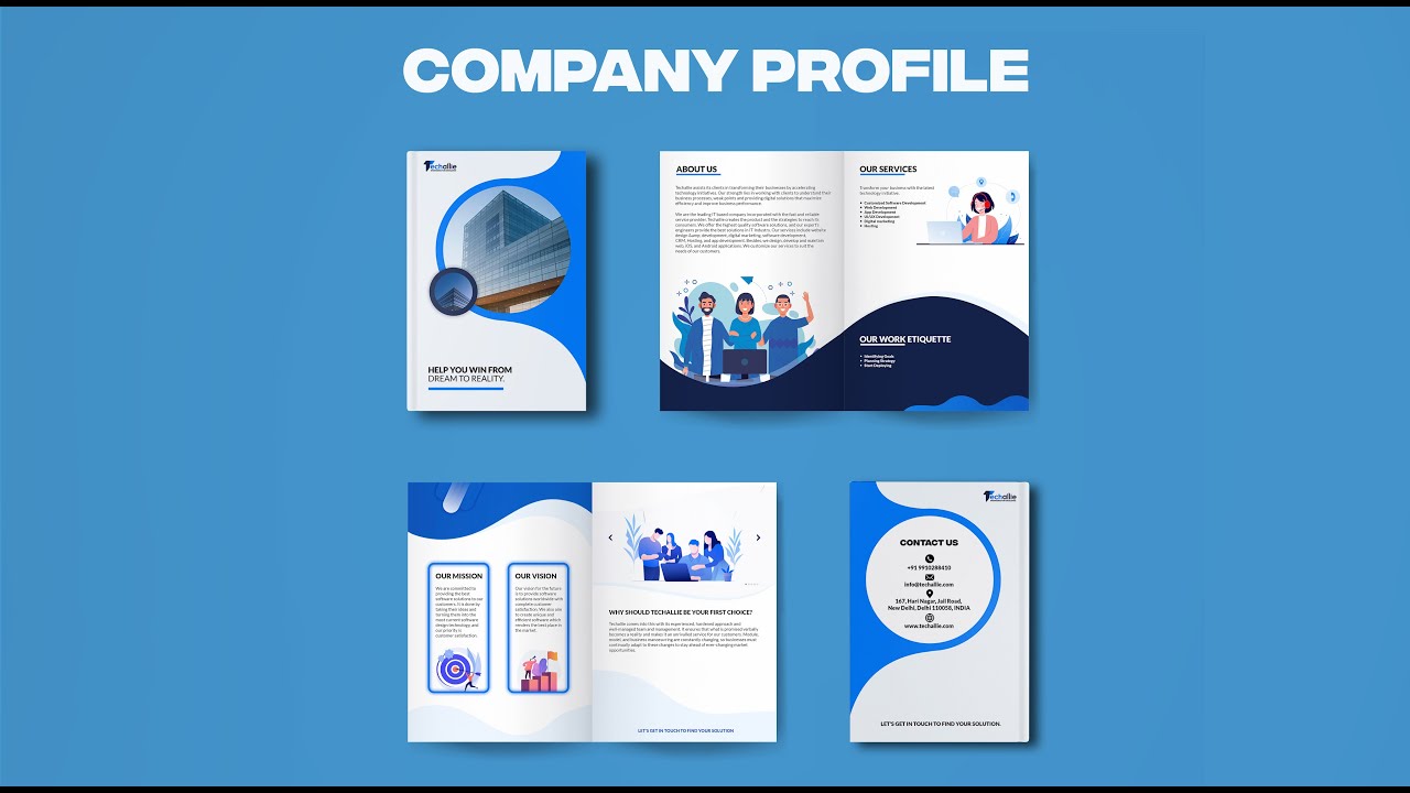 Design Amazing Company Profile | Photoshop CC - YouTube