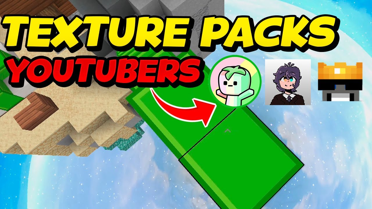Los 3 TEXTURE PACK para BEDWARS de YOUTUBERS Famosos - YouTube