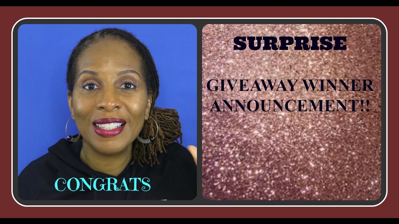 Surprise Giveaway Winner Announcement!! - YouTube