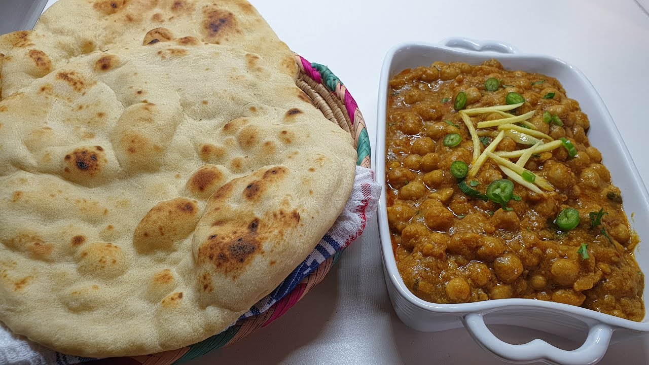 CHIKKAR CHOLEY AND TAWA NAAN WITHOUT YEAST | CHIKKAR CHOLEY | TAWA NAAN ...