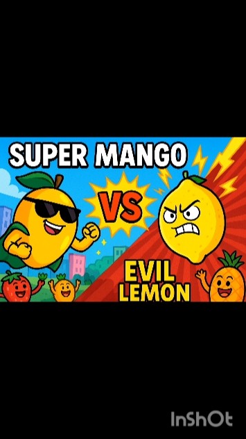 "🥭 Super Mango vs Evil Lemon 🍋 | Who Will Win the Fruit Fight? 🍿💥 # ...