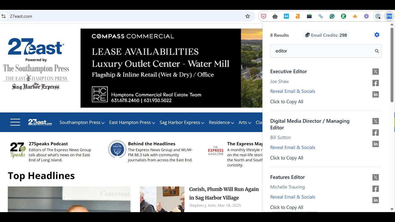 PROJECT 247 PR Media Contact Lookup Chrome Extension Demo - YouTube