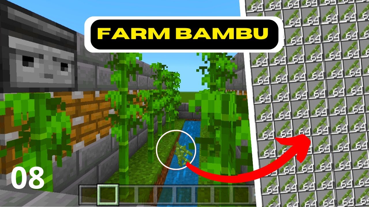 COMO FAZER uma FARM de BAMBU 100% automática e FÁCIL no Minecraft (Java, Bedrock e PE) - YouTube