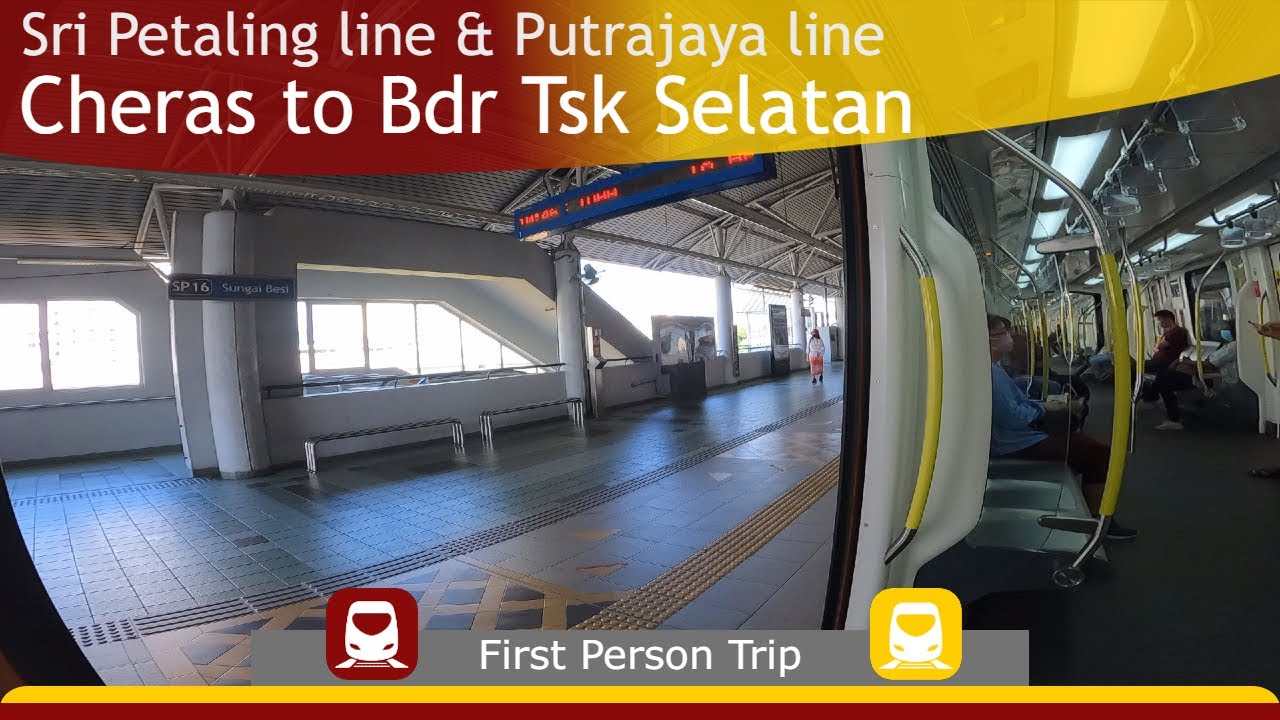 LRT & MRT POV : Cheras to Bandar Tasik Selatan - YouTube