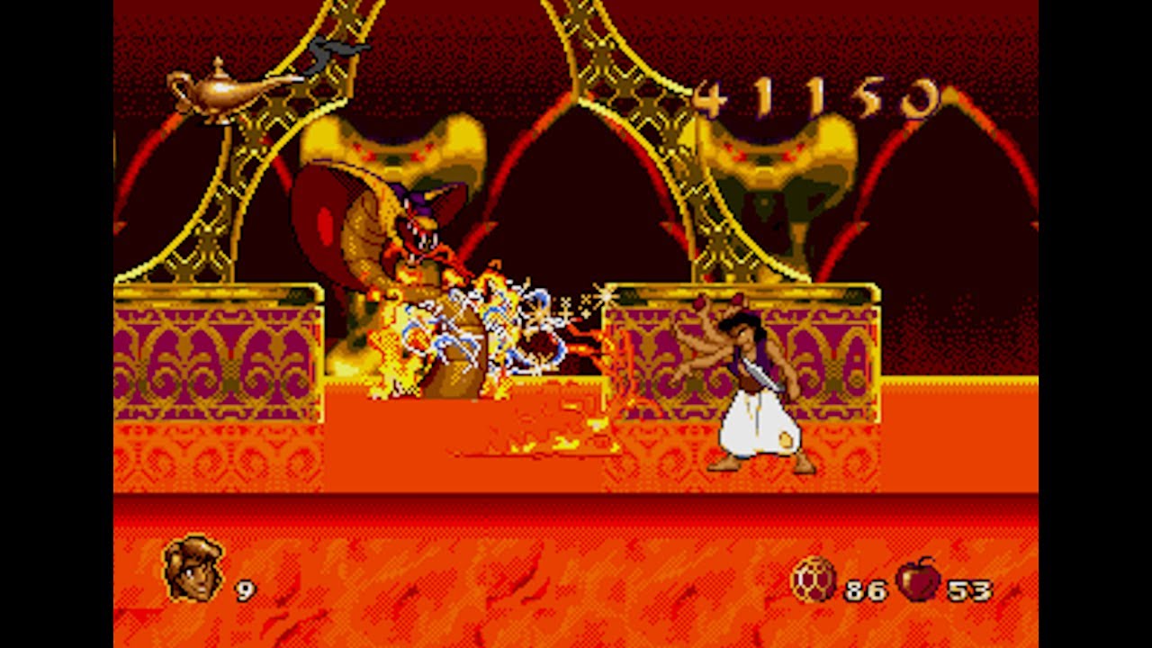 Aladdin (Genesis): Level 10: Jafar's Palace Final Boss & Ending - YouTube