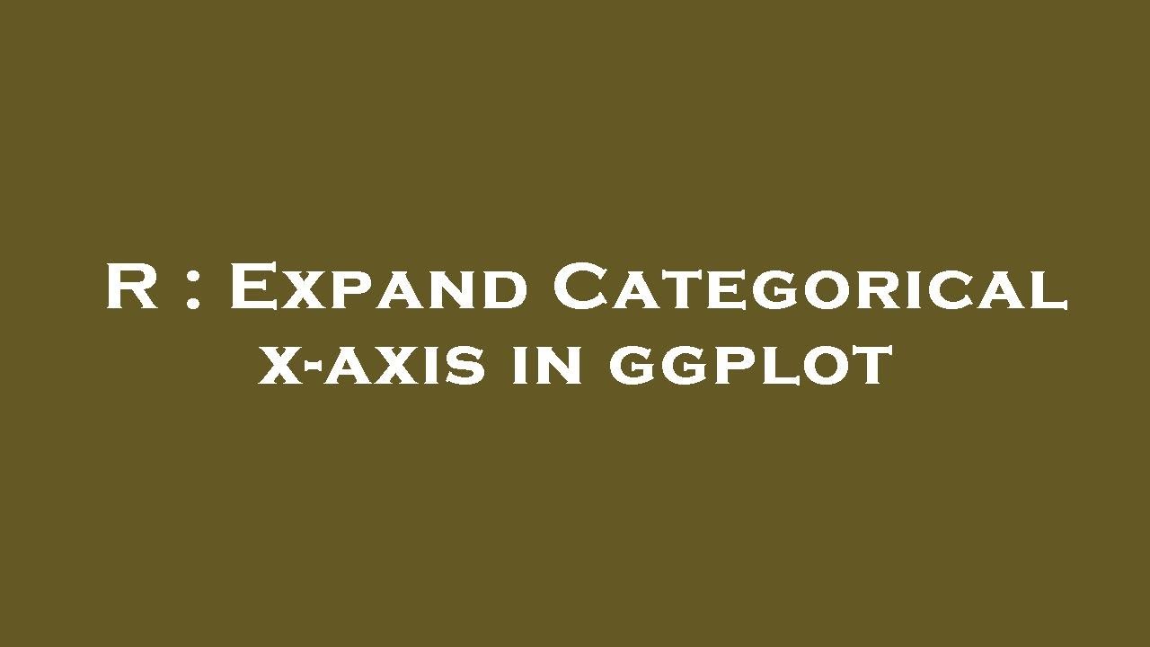 R : Expand Categorical x-axis in ggplot - YouTube