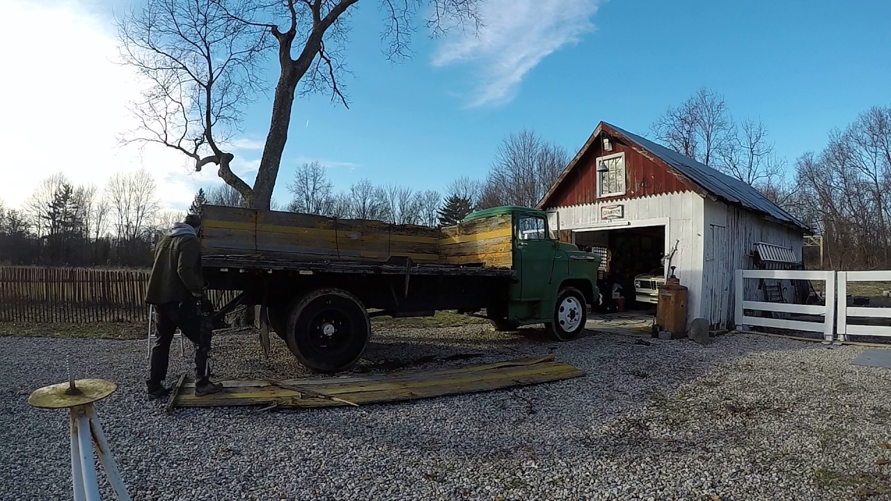 57 chevy lcf ramp truck project - YouTube