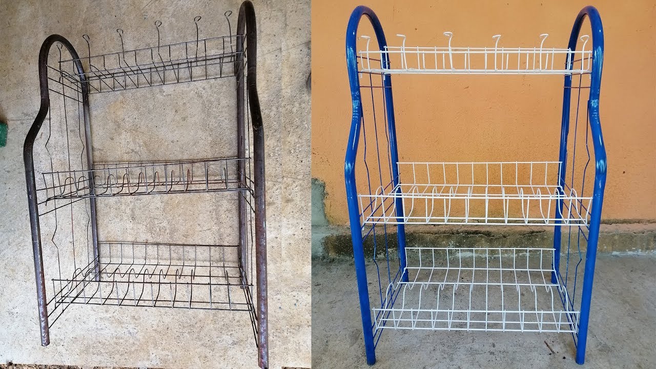 Rusty Dish Rack Restoration - YouTube