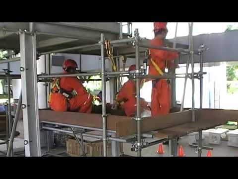 scaffold erection - slung scaffolding(time lapse) - YouTube
