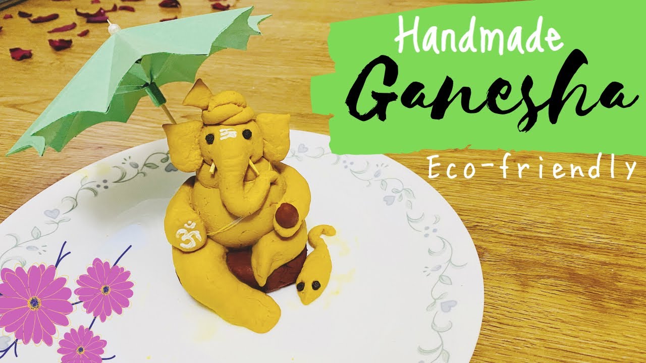 Handmade Ganesha | Eco friendly Vinayaka making | Turmeric Ganesha ...