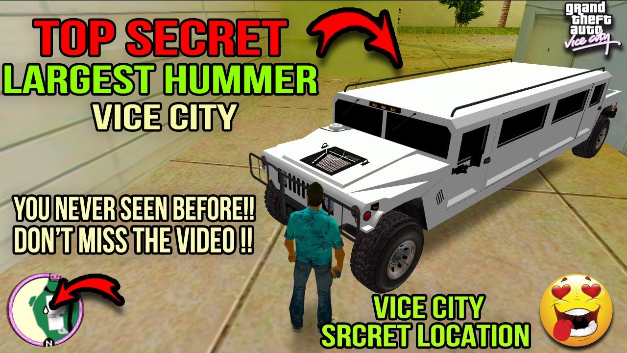 How to get Largest Hummer in Gta Vice City - YouTube