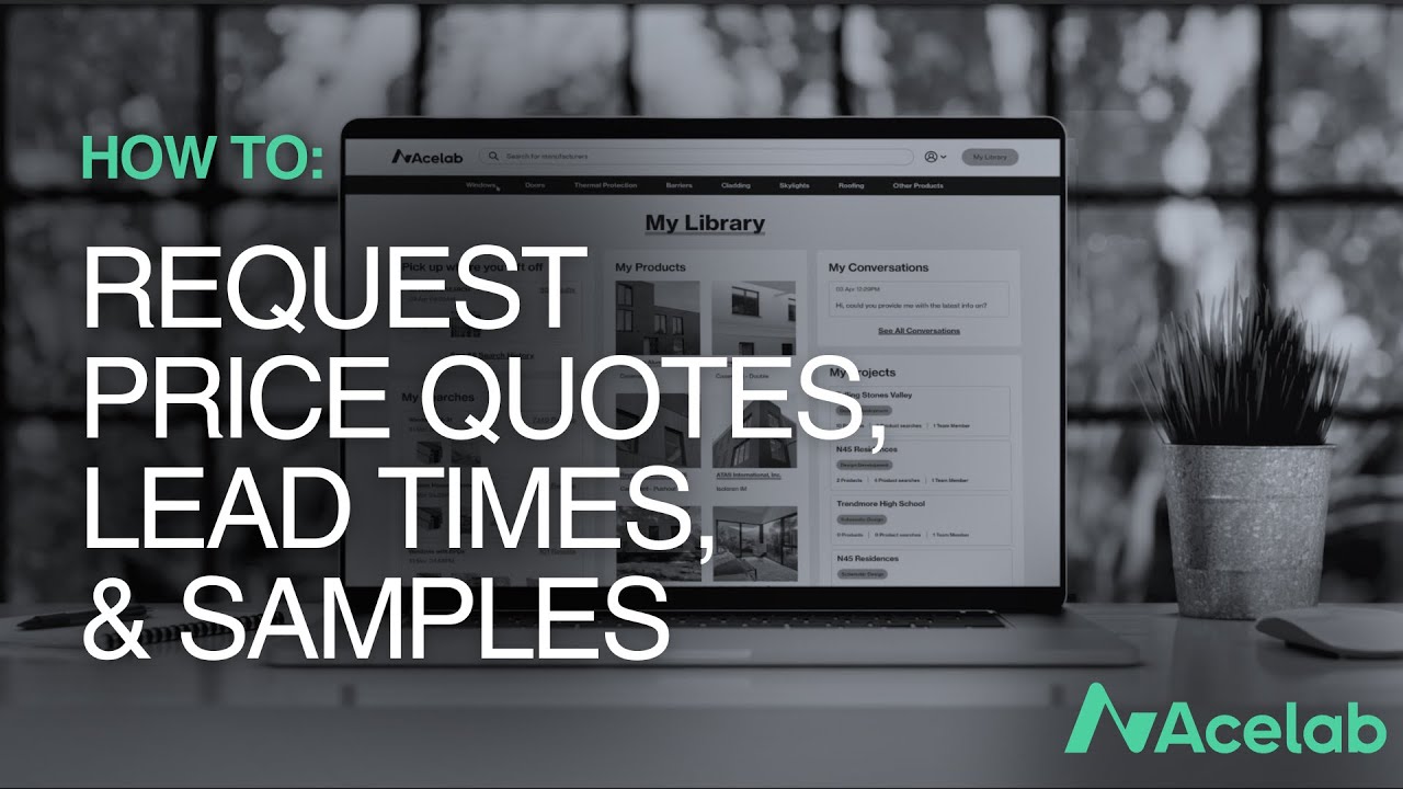 How to: Request Price Quotes, Lead Times, Samples | Acelab - YouTube