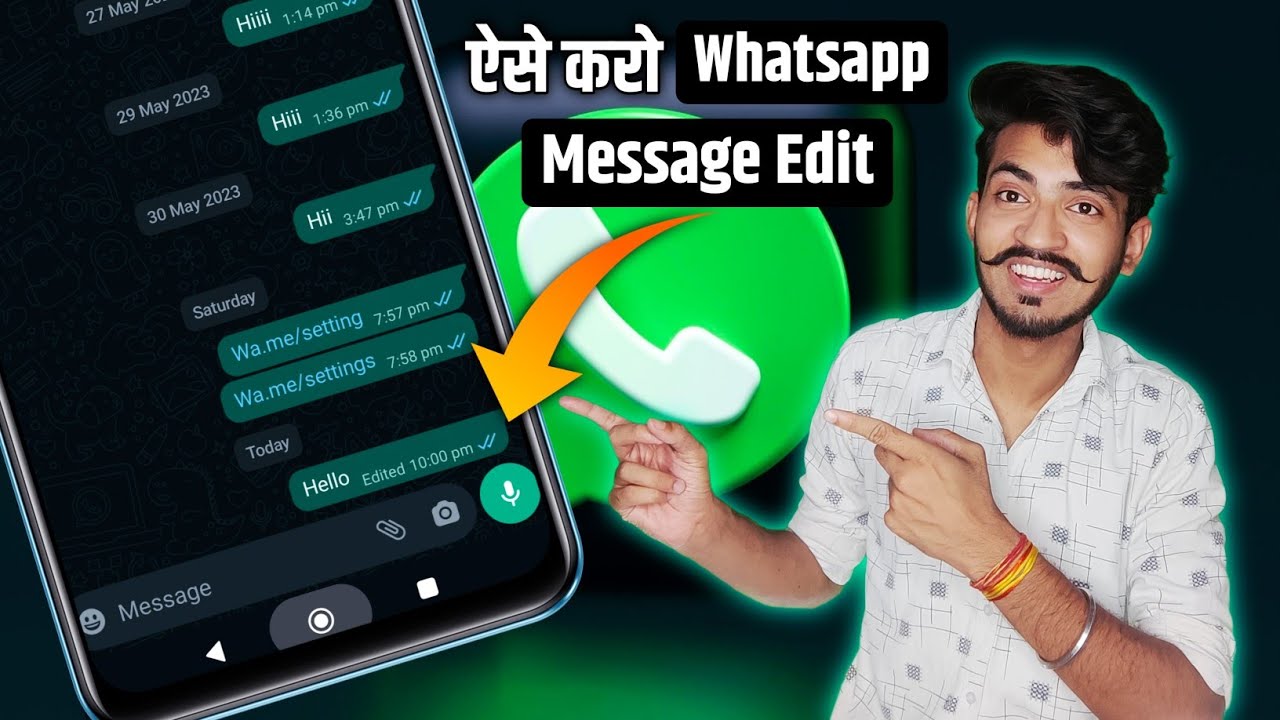 How to edit Whatsapp Message | Whatsapp message edit kaise Karen - YouTube