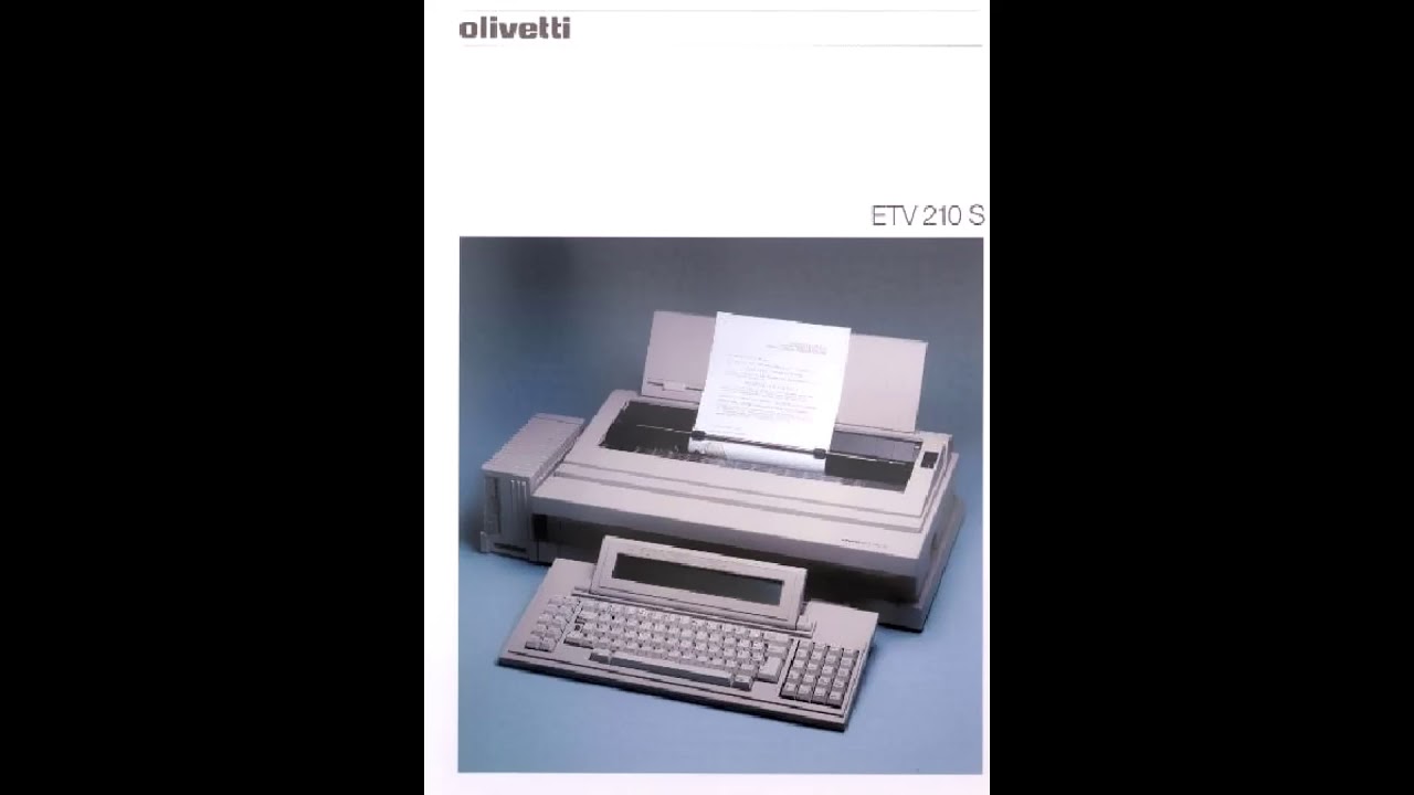 Olivetti ETV 210 S - YouTube