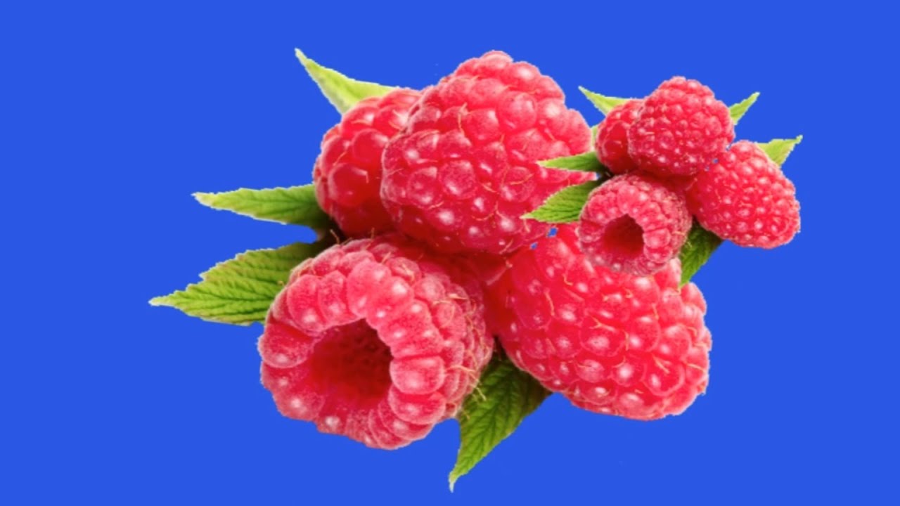 rotating & 3d green screen Raspberry fruit/ raspberry fruit green ...