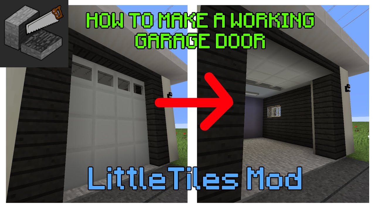 How to make a WORKING GARAGE DOOR in Minecraft with the LittleTiles mod! - YouTube