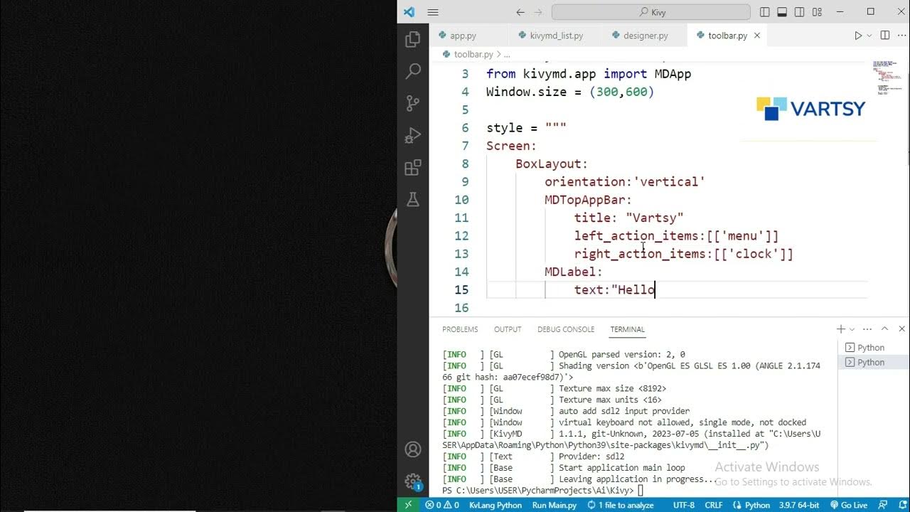 how to Create A Navigation bar using KivyMD - YouTube