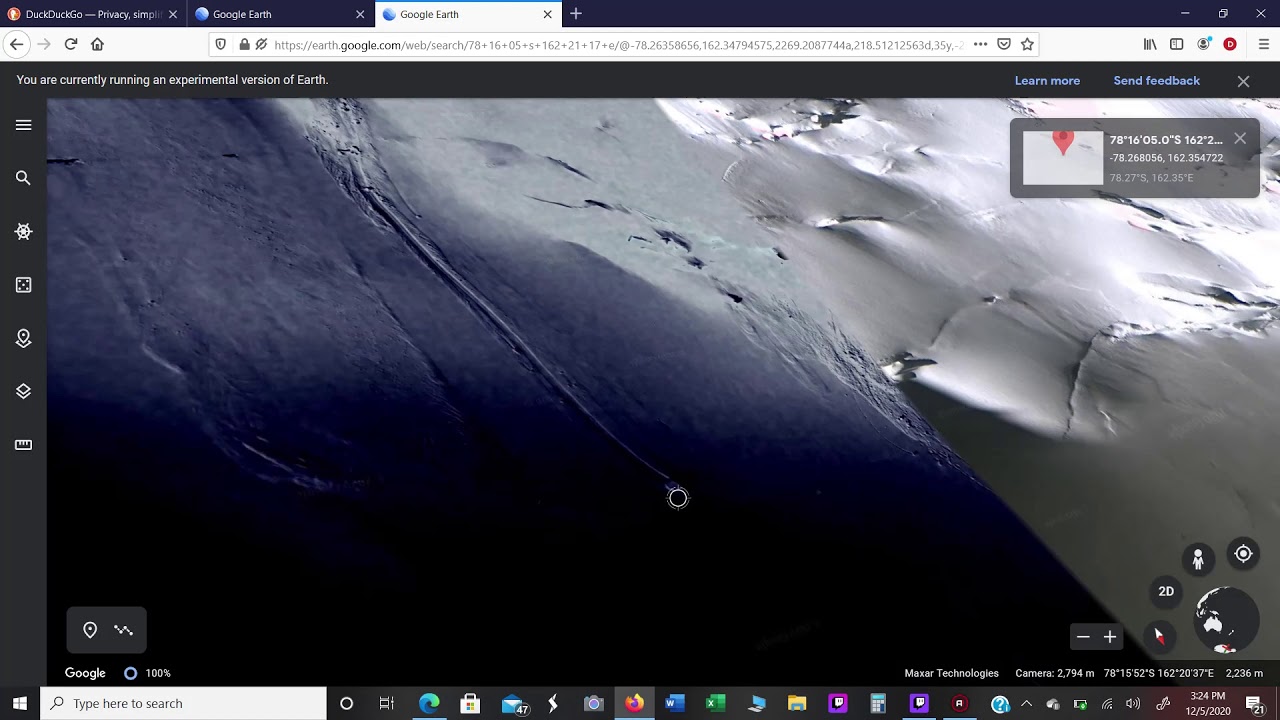 Antarctica crash UFO UAP site and obelisk views - YouTube