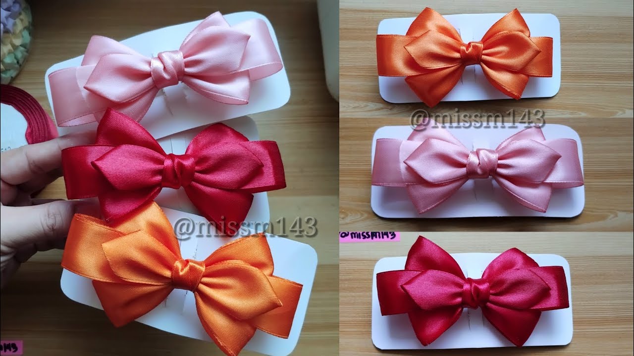 DIY ️ Satin Ribbon Hairclip 🎀 🤗 #diy #ribbon #handmade #tutorial - YouTube