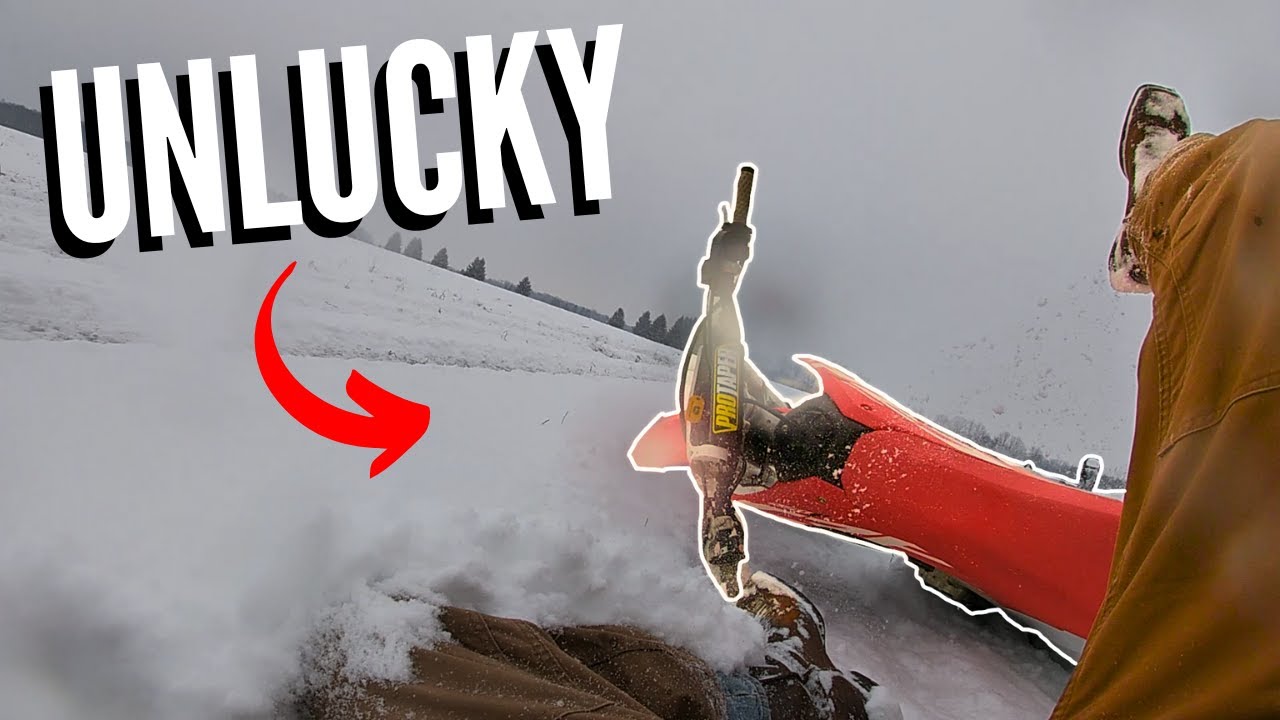 Dirt Bike CRASHES On ICE - YouTube