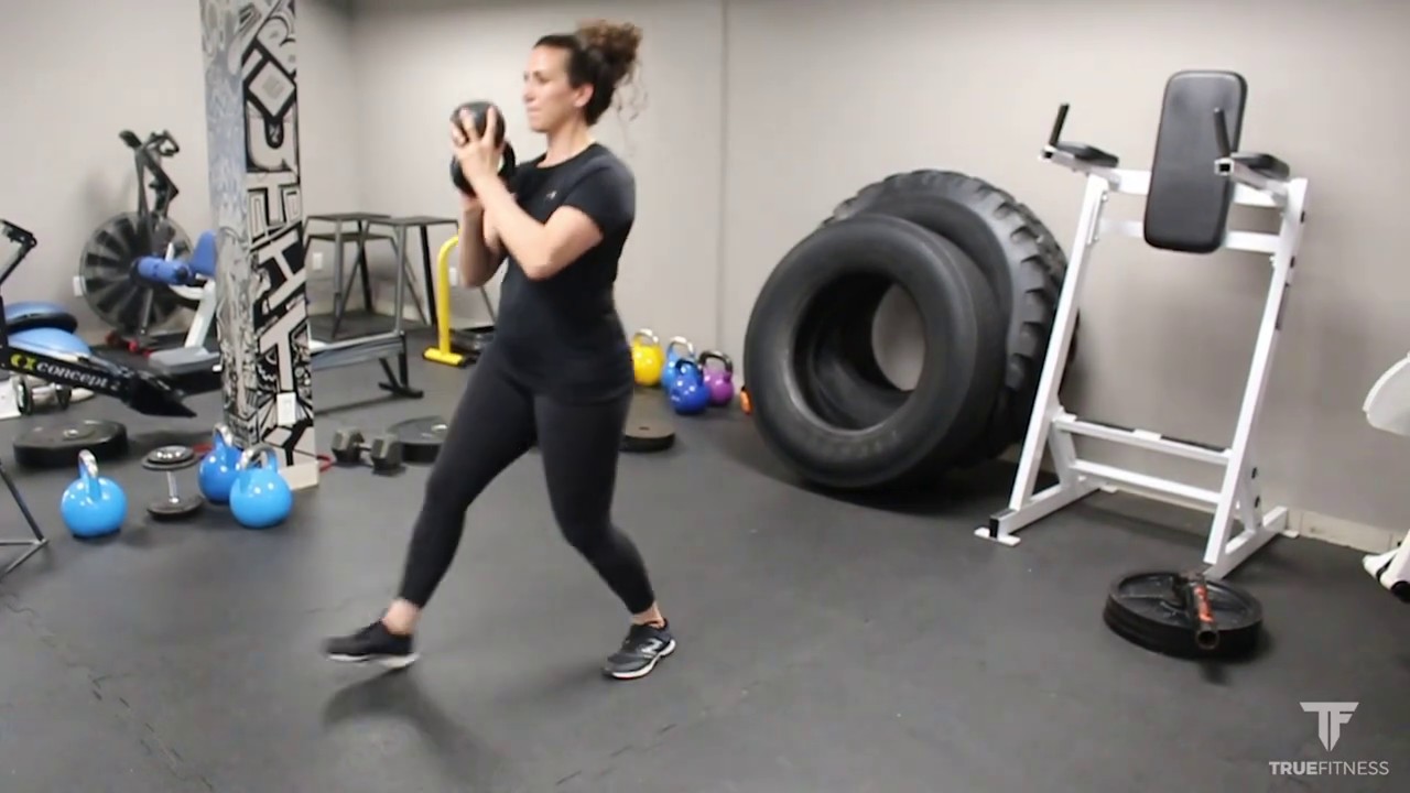 KB Single Arm Swing to Forward Lunge - YouTube