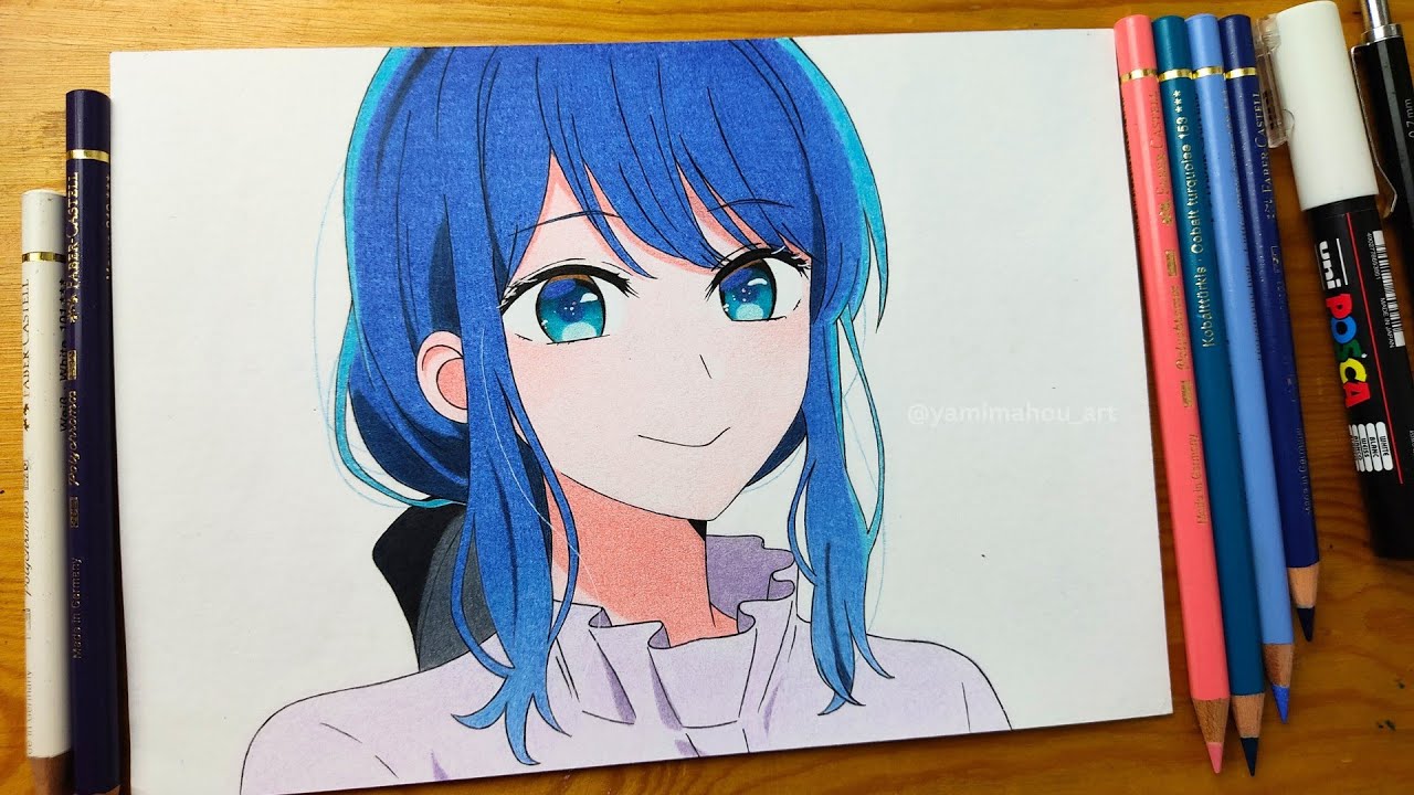 Drawing Akane kurokawa from oshi no ko - YouTube