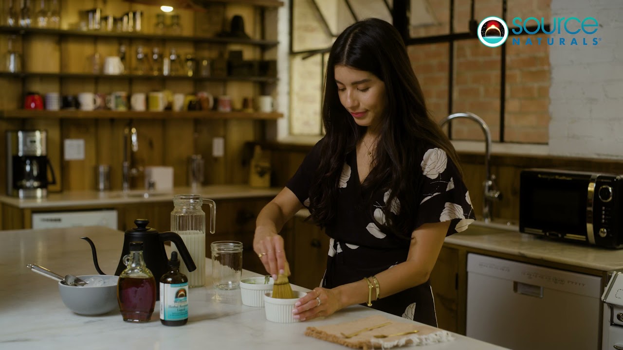 Sofi's Matcha Latte Recipe with Wellness Herbal Resistance Liquid - YouTube