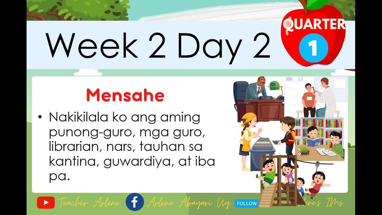 Matatag Kinder Week 2 Day 2 Quarter 1 - YouTube
