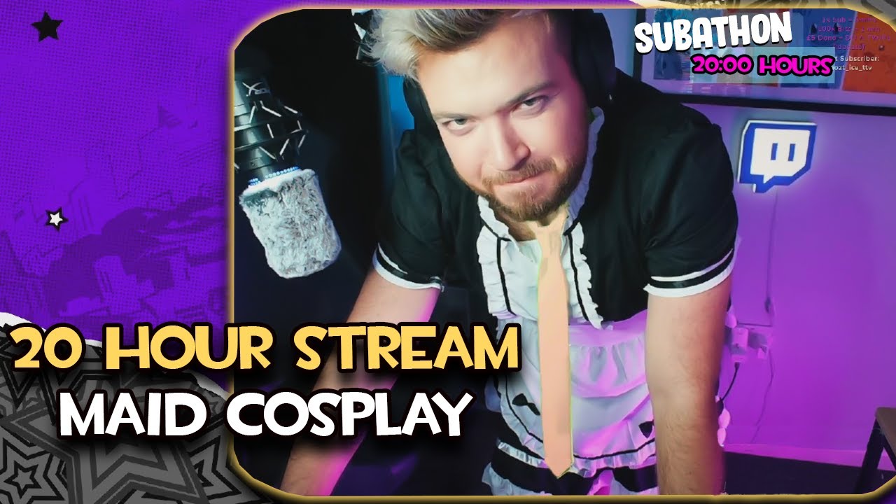 20-HOUR STREAM in MAID COSPLAY - Highlights - YouTube