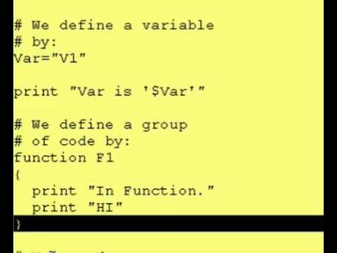 Intro To Korn Shell - 17a Introduction to functions - YouTube