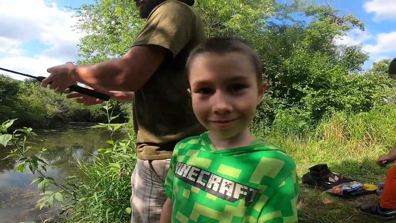 Fishing a Creek || Catching everything! Kids Fishing Rock Cut state ...