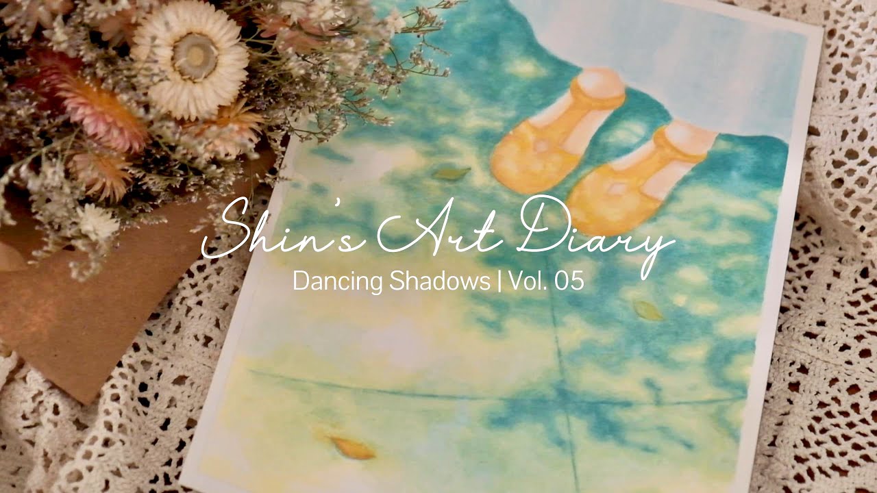 Paint with Me 🌿 Gouache Watercolour Timelapse Dancing Shadows | Shin’s ...