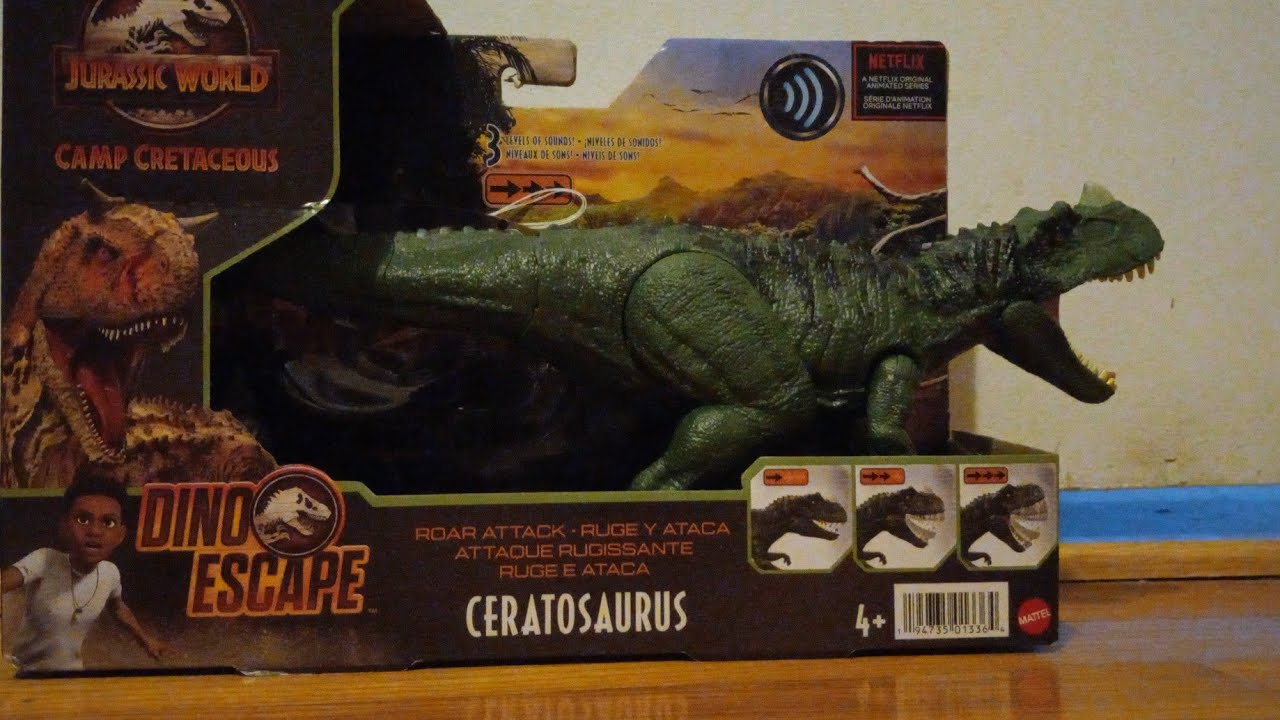 Jurassic World Dino Escape Roar Attack Ceratosaurus 2.0 Review Scan ...