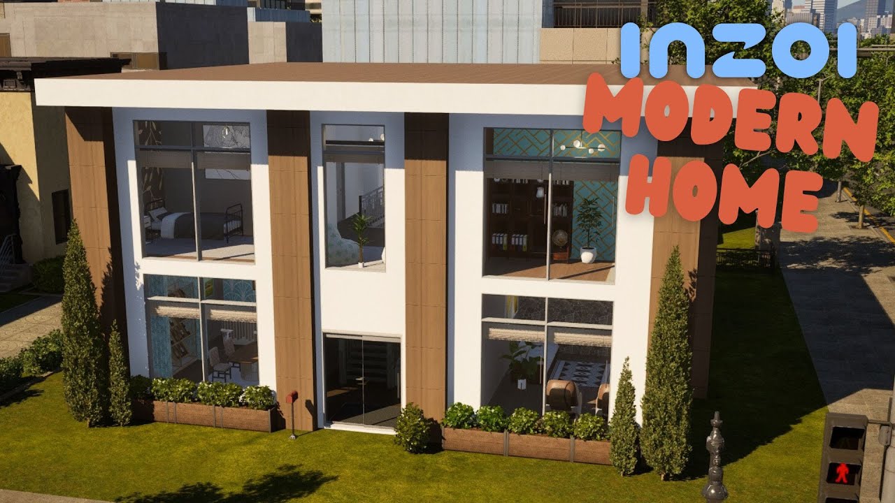InZOI Speed Build: Crafting a Contemporary Modern House - YouTube