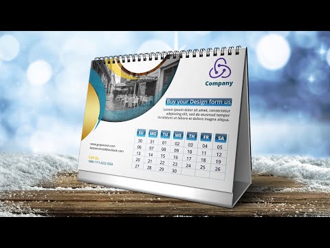 Company Desk Calendar Design Tutorial | Adobe Photoshop Cc - YouTube
