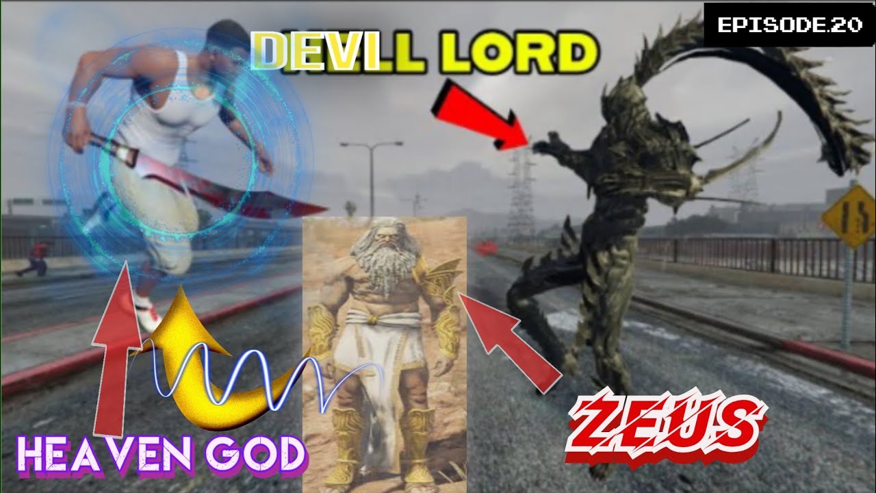 Franklin Become HEAVEN GOD To Fight DEVIL LORD in GTA5 | Franklin was ...