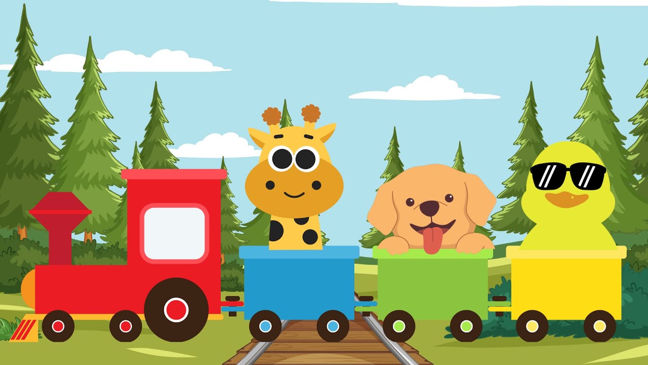 Animal Train Song for Kids – Fun Animal Sounds & Colorful Adventure ...