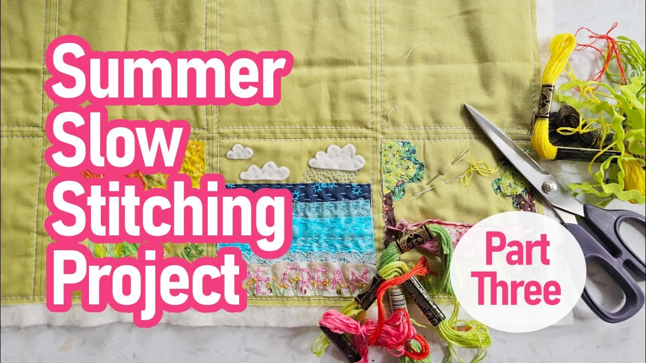 Summer Slow Stitching Project - Prompt 3 Fabric Journal - YouTube