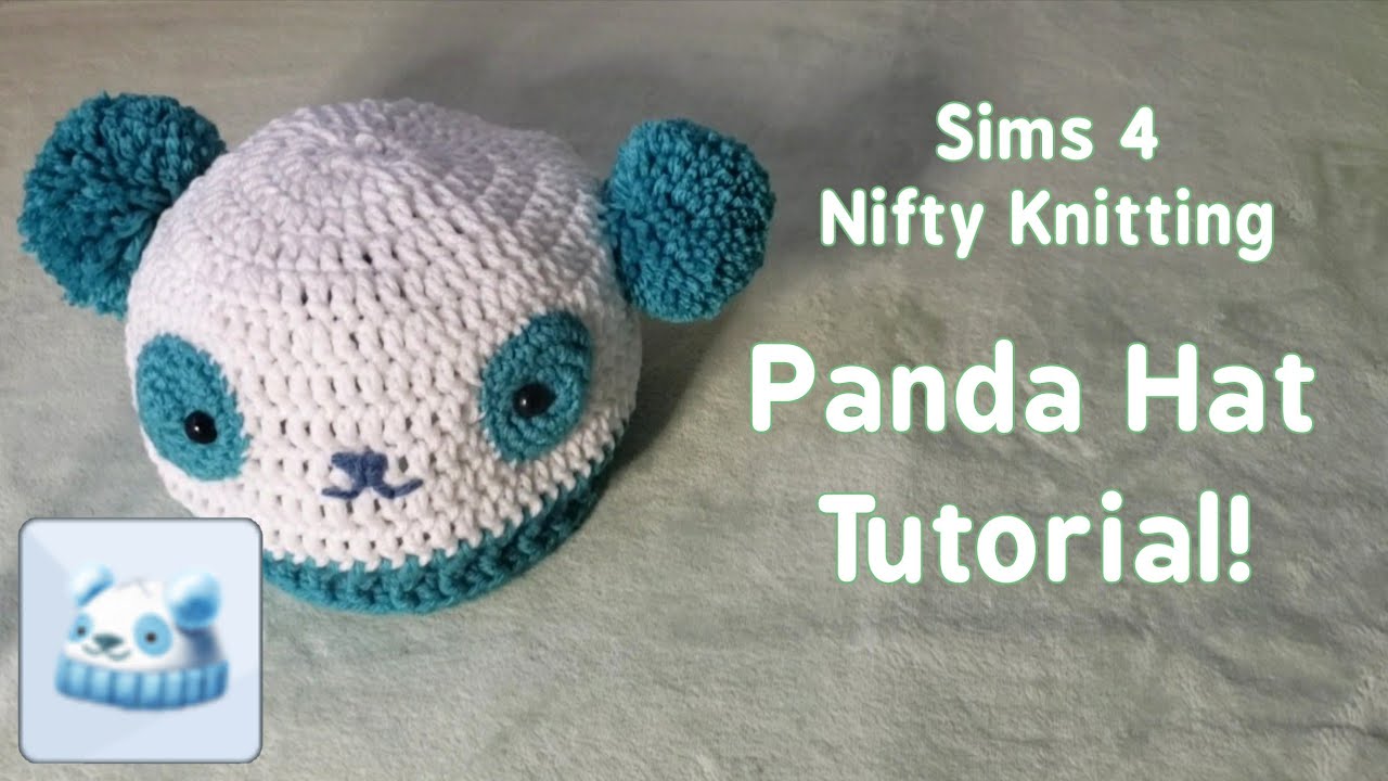 Crochet a Panda Hat Beanie from the Sims 4 Nifty Knitting | Crochet ...