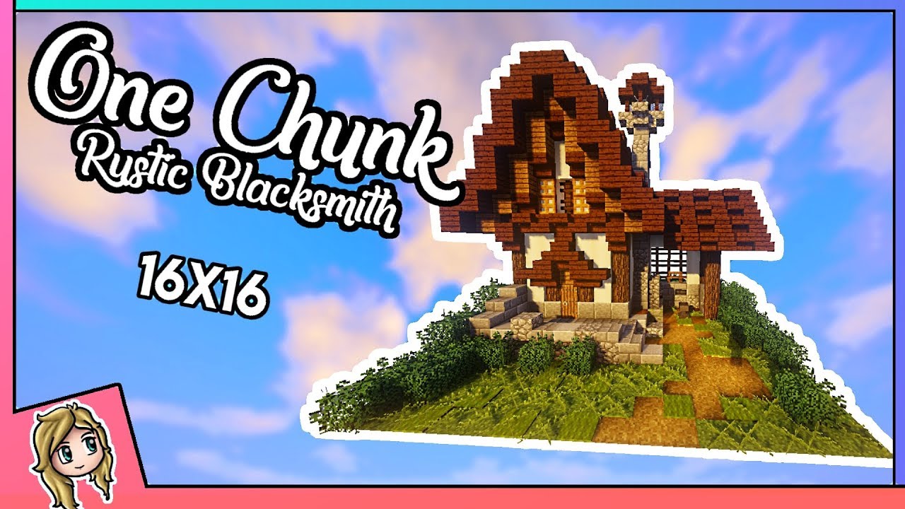 Minecraft One Chunk Build [Tutorial] Medieval Blacksmith! (WORLD ...