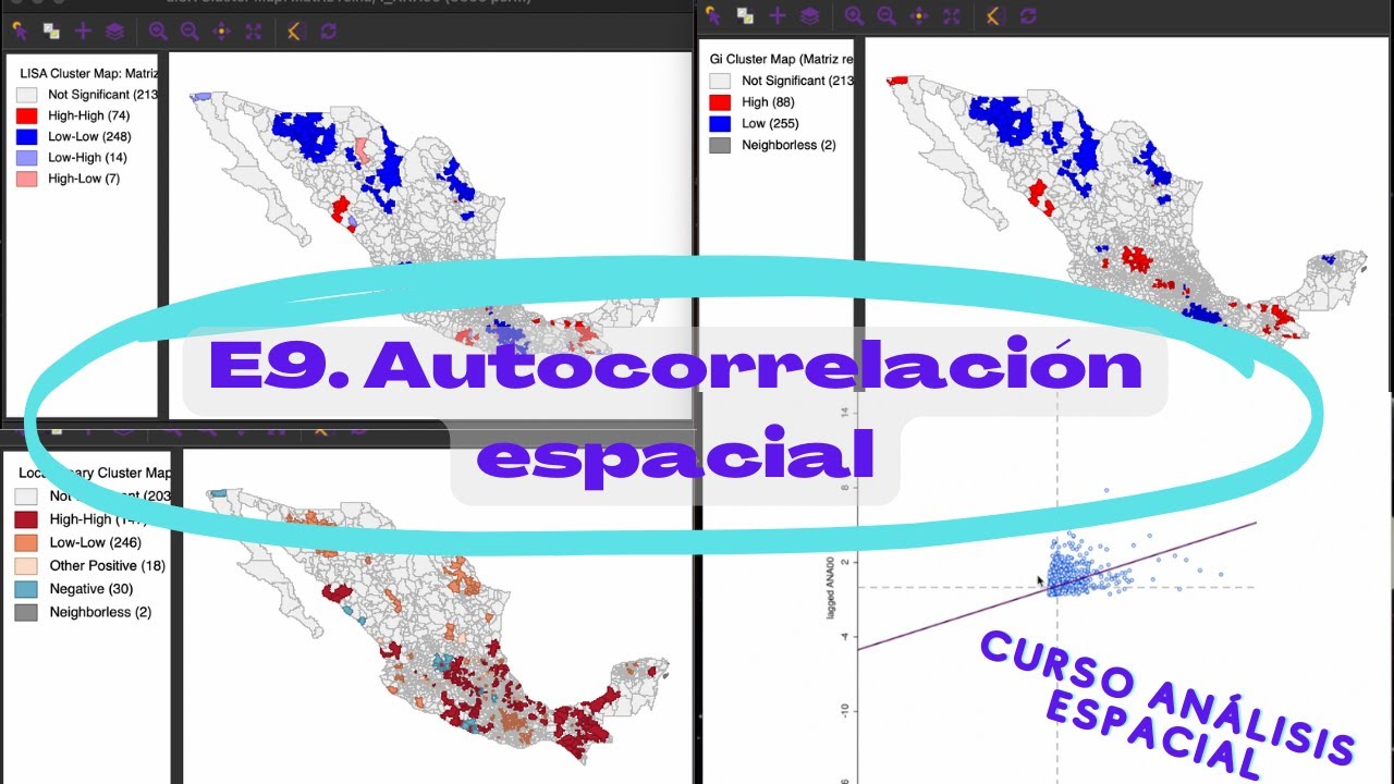 Geoda E9 Autocorrelación Espacial Youtube