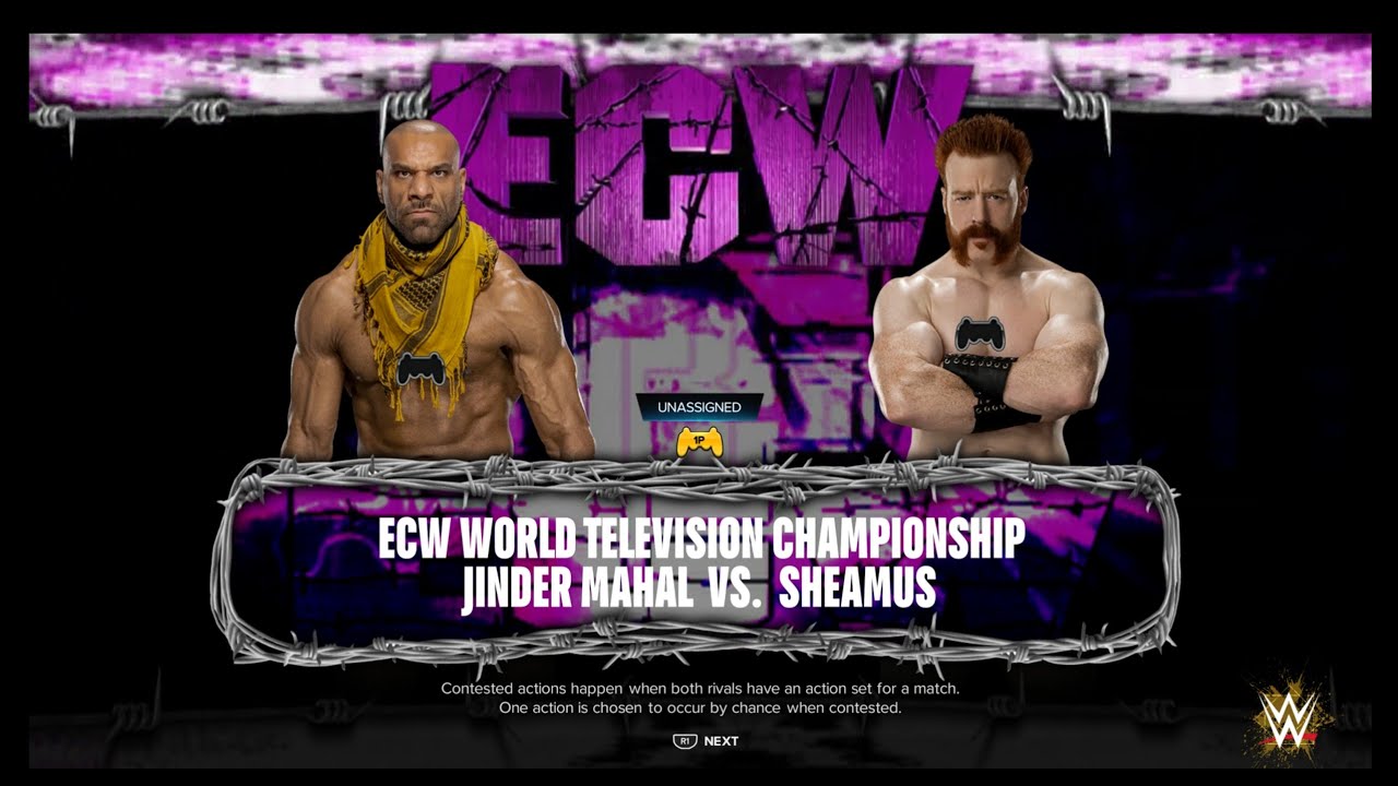 WWE 2K24: Jinder Mahal vs Sheamus(c) - ECW TELEVISION CHAMPIONSHIP ...