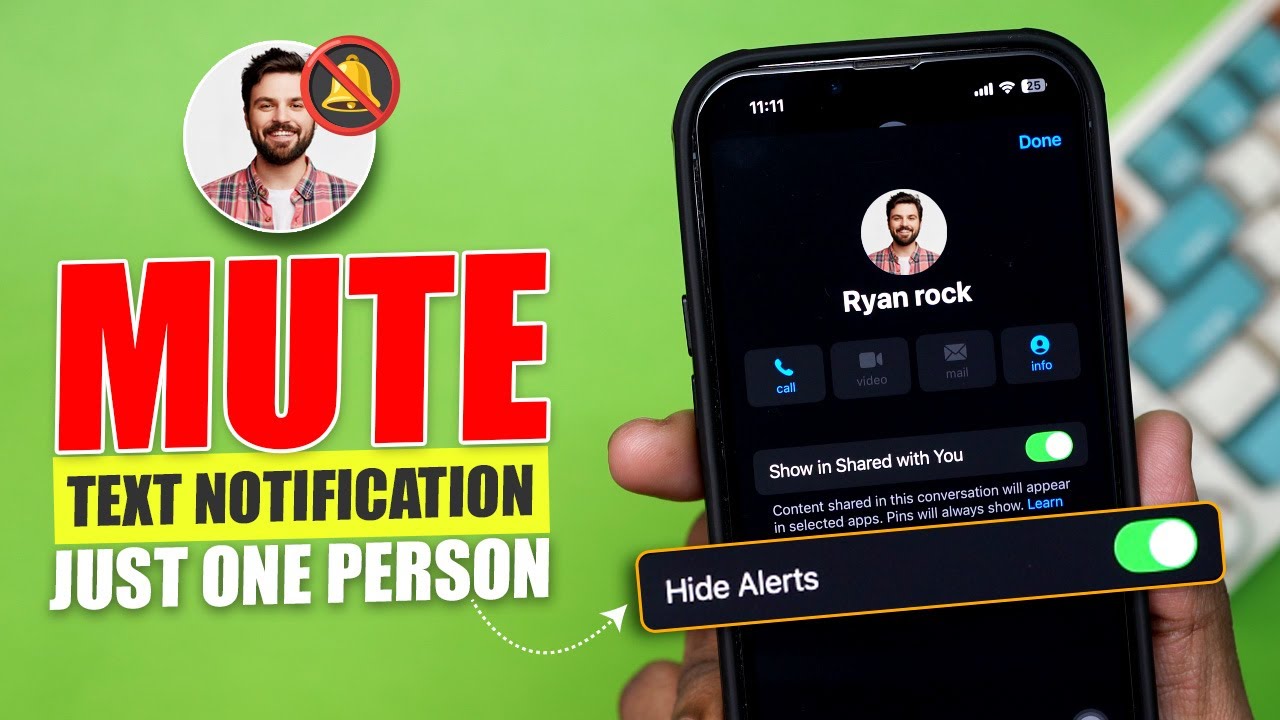 How to Silence Text Notifications for One Person on iPhone | Mute One ...