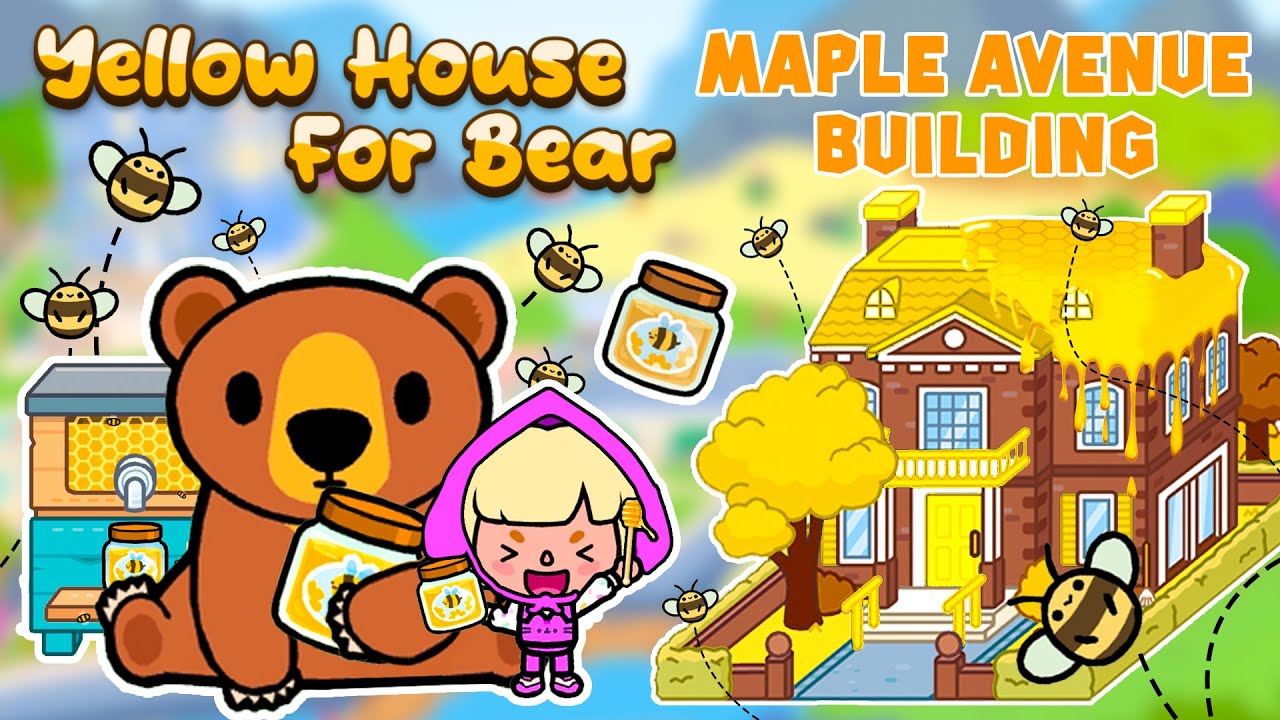 Maple Avenue Building ️ Cute Yellow House For Bear & Masha 💙Toca Boca ...