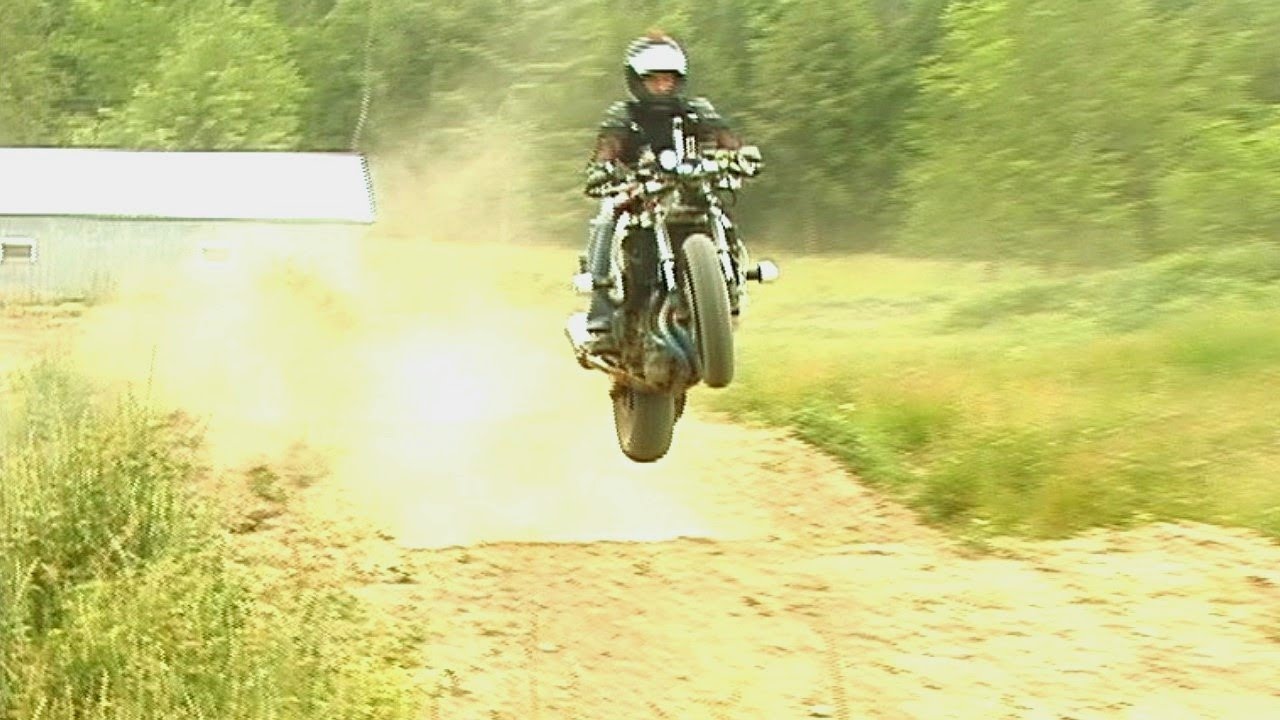 Street Bike on Motocross Jumps & other Crazy Stunts - YouTube