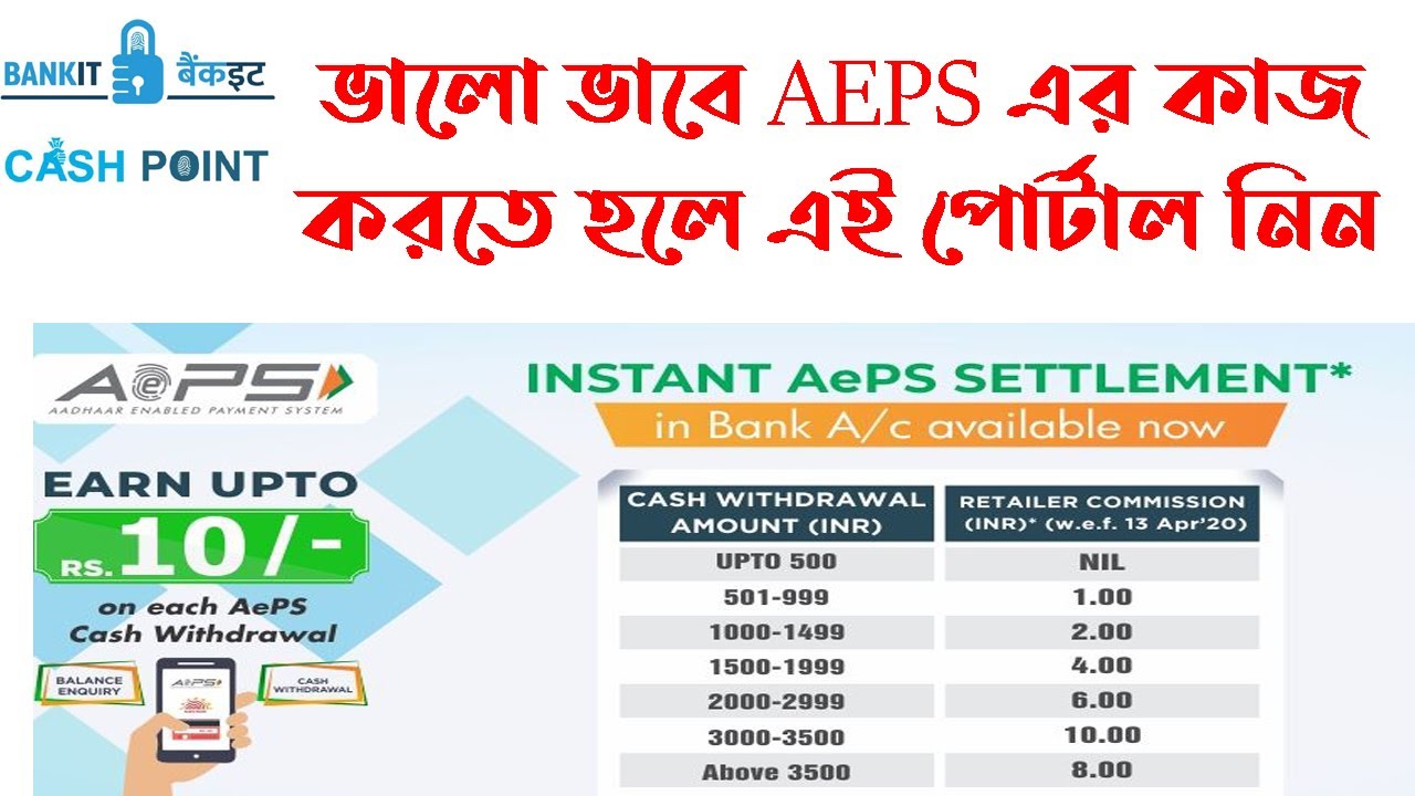 BANKIT AEPS PORTAL || COMMISSION 10 || AEPS WORK WITH ICICI & FINO BANK ...
